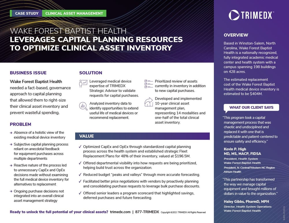 Healthcare Capital Planning